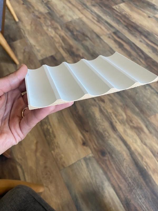 USA Panel Co. 4-in x 6-in Fluted Primed MDF Wall Panel Sample in the ...