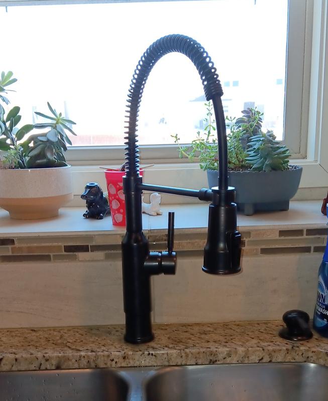 Delta Theodora Venetian Bronze Single Handle Deck-mount Pull-down ...