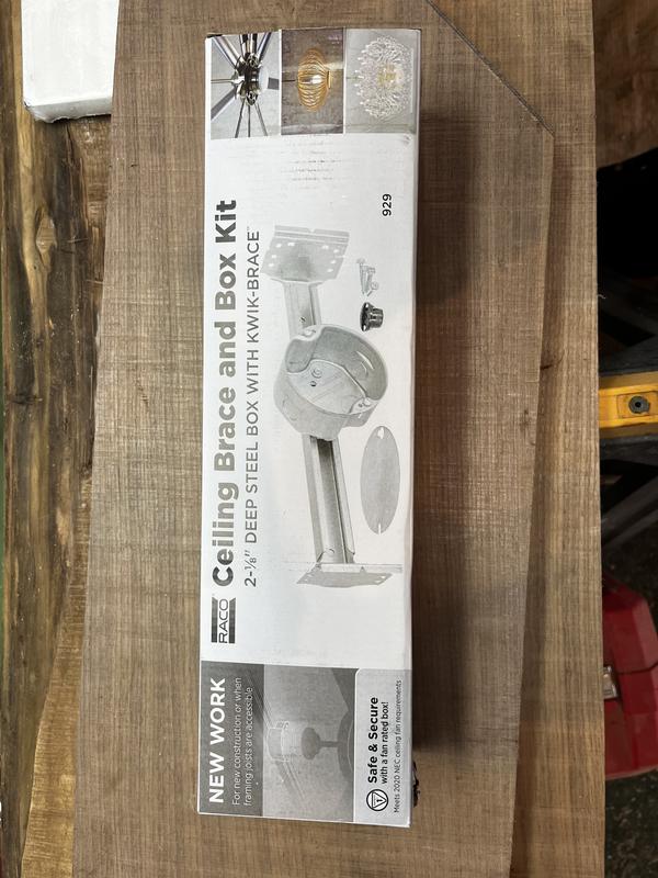 Hubbell RACO Galvanized Steel New Work Ceiling Fan Electrical Box 929 ...