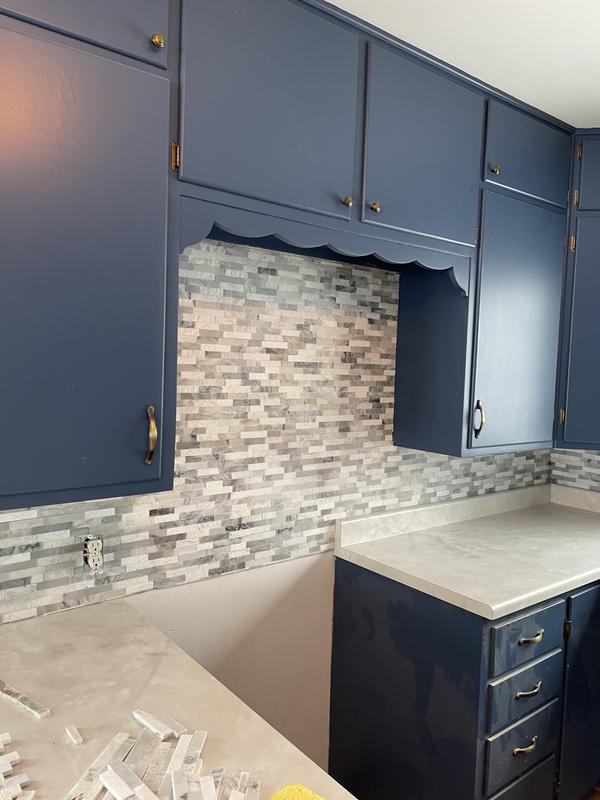American Olean Genuine Stone Refined White 12-in x 13-in Multi-finish ...
