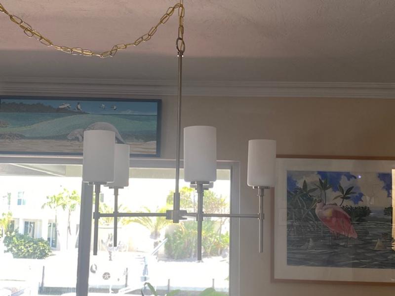 allen + roth Emerson 5 -Light Gold White glass Metal Chandelier in the ...