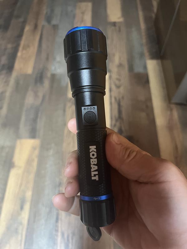 Kobalt 3000-Lumen 4 Modes LED Flashlight with Rechargeable with ...