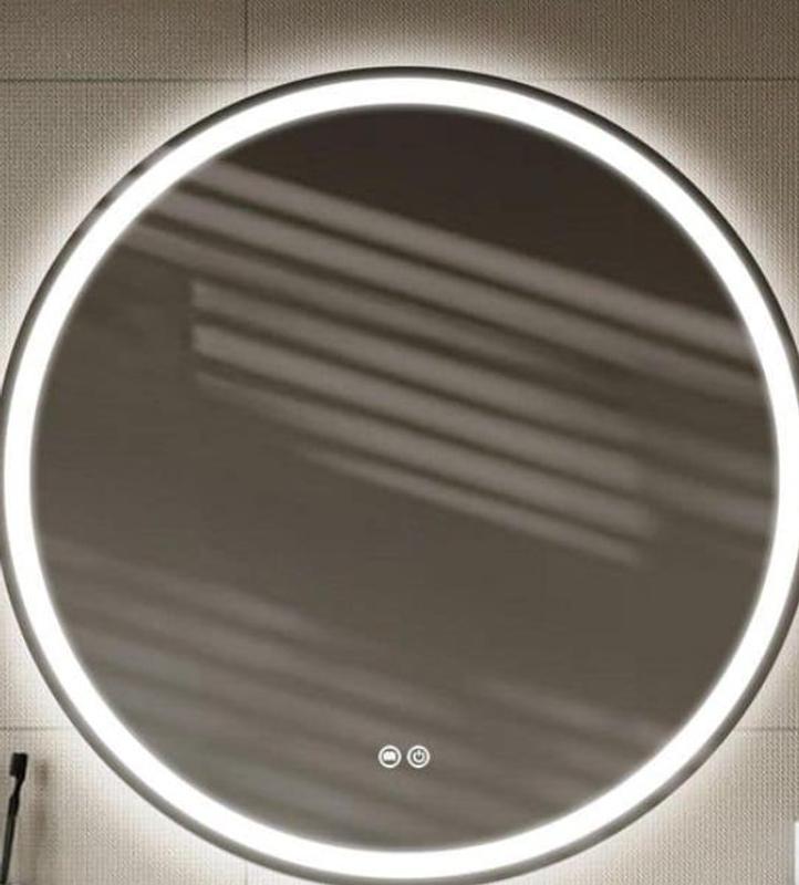 Keonjinn 30-in x 30-in Framed Round Dimmable LED Lighted Fog Free ...