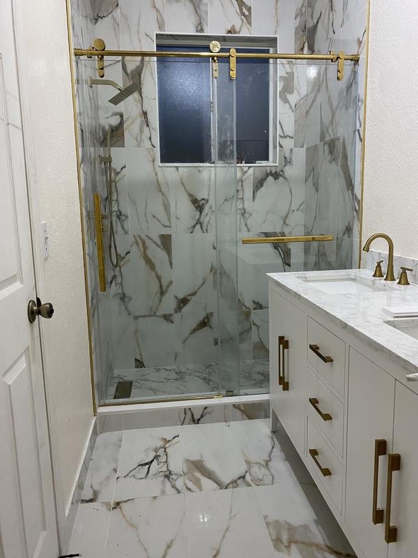 Satori Calacatta Dorado 6-in x 12-in Polished Porcelain Floor and Wall Tile (0.46-sq. ft/ Piece ...