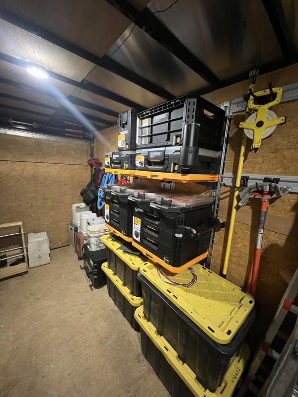 TOUGHBUILT STACKTECH Plastic/Metal Shelf (2) Stacktech Shelves, (2) E ...