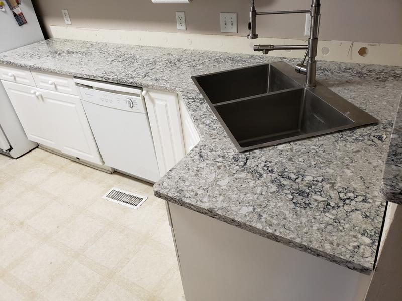 Allen Roth Coho Quartz Gray Kitchen Countertop SAMPLE (4-in, 53% OFF