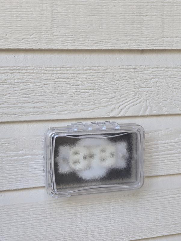 Hubbell TayMac 1-Gang Rectangle Clear Plastic Weatherproof Electrical ...