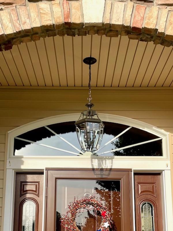 Generation Lighting Lancaster 3-Light Polished Brass Transitional Beveled Glass Lantern Medium ...