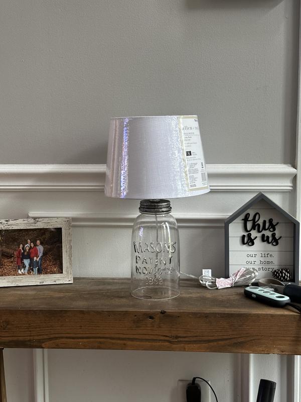 allen + roth 12.5-in Clear Plug-in Glass Lamp Base LB42MSN at Lowes.com