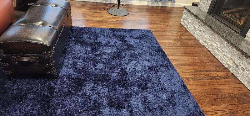 Garland Rug Skyline Shag 4 x 6 (ft) Tufted Polypropylene Navy ...