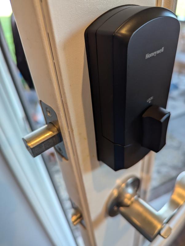 Honeywell Matte Black Electronic Deadbolt Fingerprint Touchscreen ...
