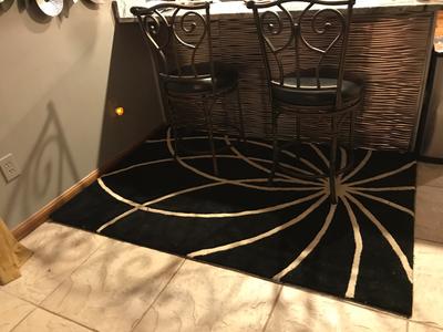 Livabliss Forum 8 x 8 (ft) Tufted Wool Rust Square Indoor Geometric Mid ...