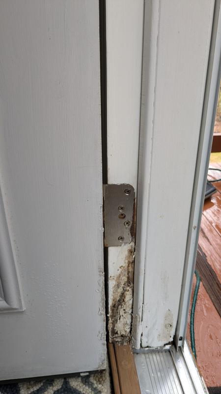 JELD-WEN 60-in x 80-in Tempered Timber Gray Fiberglass Left-Hand ...