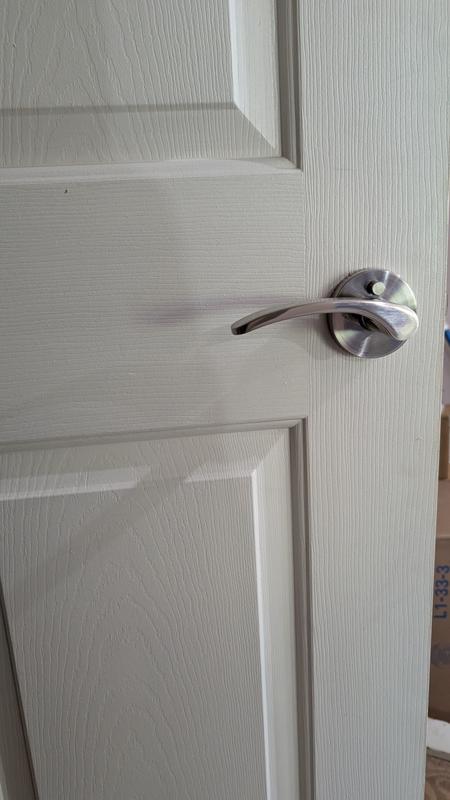 OKUN Brook Brushed Nickel Interior or Hall/Closet Passage Door Handle ...