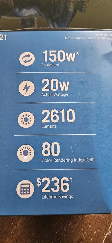 Utilitech 150 -Watt EQ A21 Daylight Screw bases Dimmable LED General purpose Light Bulb 4 -Pack ...