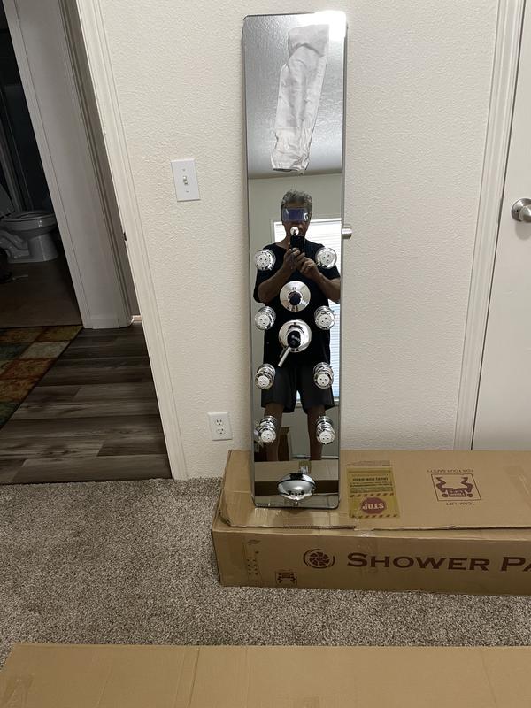AKDY Stainless Steel 8.27-in Dual Head Shower Panel System with 5-way ...