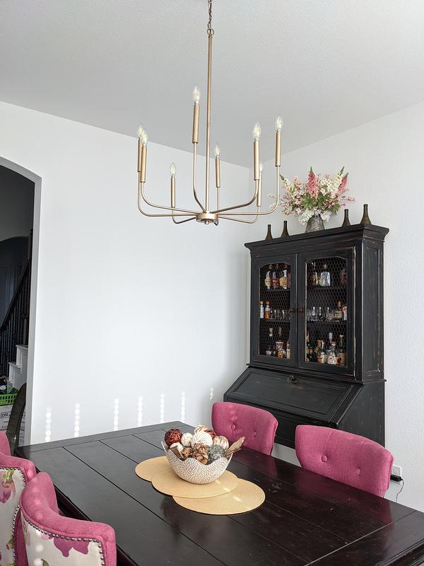 LNC Askrlessi 8 -Light Distressed Bronze Bare bulb Metal Chandelier in ...