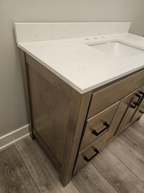 Diamond Rydburgh 48-in River Rock Brown Undermount Single Sink Bathroom ...