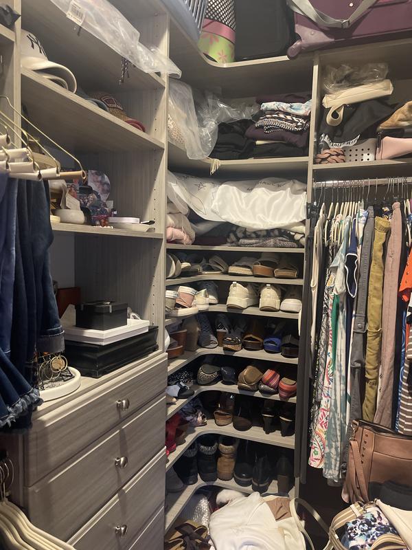 Easy Track 1.33-ft to 2.1-ft W x 7-ft H Honey Blonde Solid Shelving ...