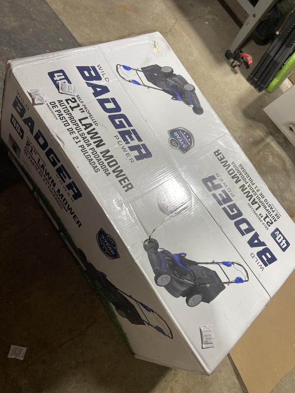 Wild Badger Power Cordless 40-volt, 21-in Self Propelled Battery Walk ...