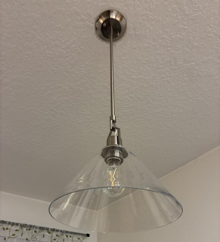 Edvivi Aria Vintage Brass Modern/Contemporary Clear Glass Cone Medium ...