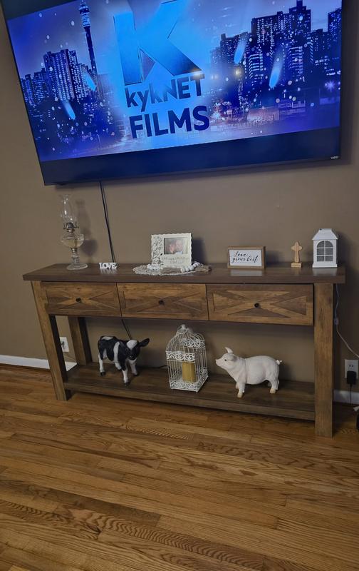 Tribesigns 70.9 inches Console Table with 3 Drawers Extra Long ...