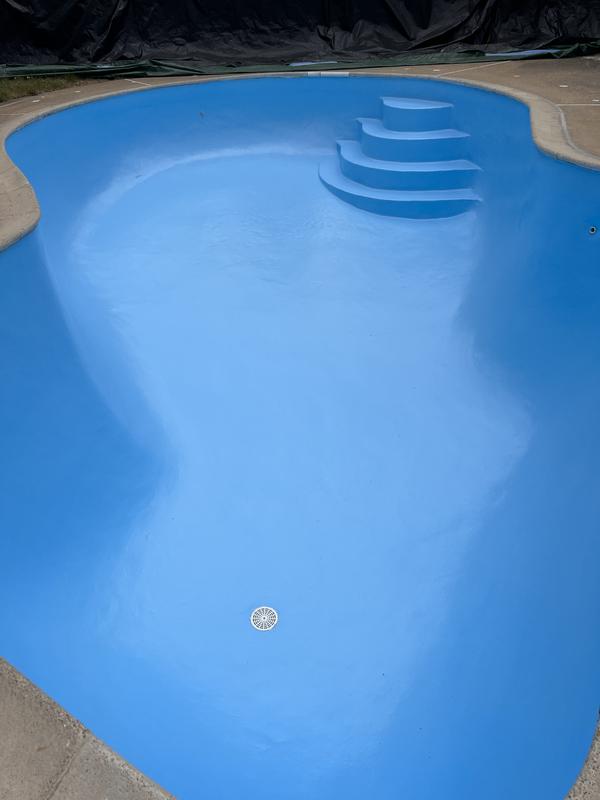 Armorpoxy Industrial Grade, 2 Part Epoxy Pool Paint Satin Light Blue ...