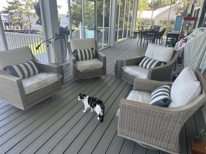 allen + roth Rosedale Set of 2 Wicker Tan Steel Frame Swivel rocker ...