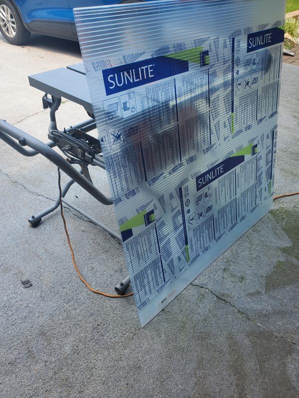 Sunlite 4-ft x 4-ft Corrugated Clear Polycarbonate plastic Roof Panel 5 ...