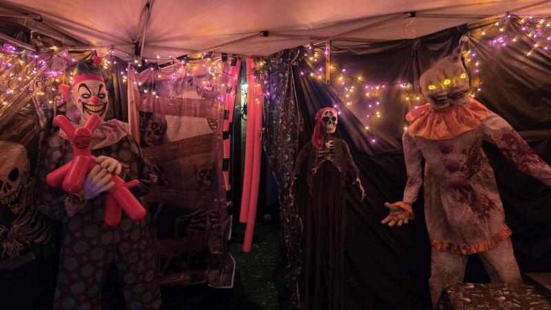 Haunted Living 6.6-ft Clown with Balloon Dog Motion Activated ...