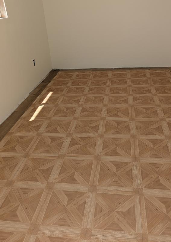 Style Selections Maple Parquet Brown Wood Look 3-mil x 12-in W x 12-in ...