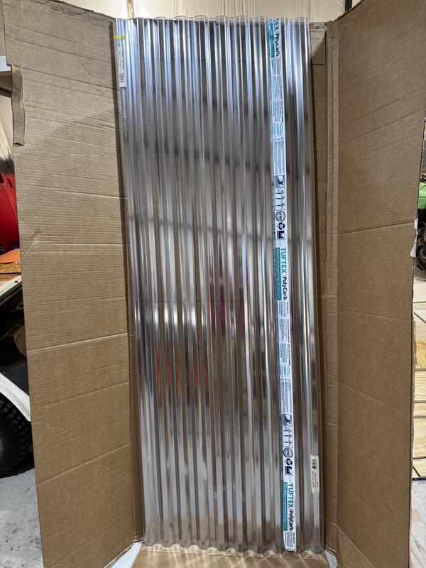 Tuftex PolyCarb 2.17-ft x 6-ft Corrugated Smoke Polycarbonate plastic ...