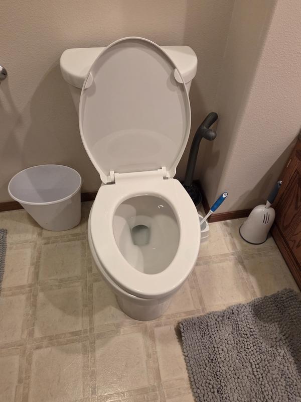 Gerber Maxwell Select White Elongated Chair height 12-in Rough-In ...