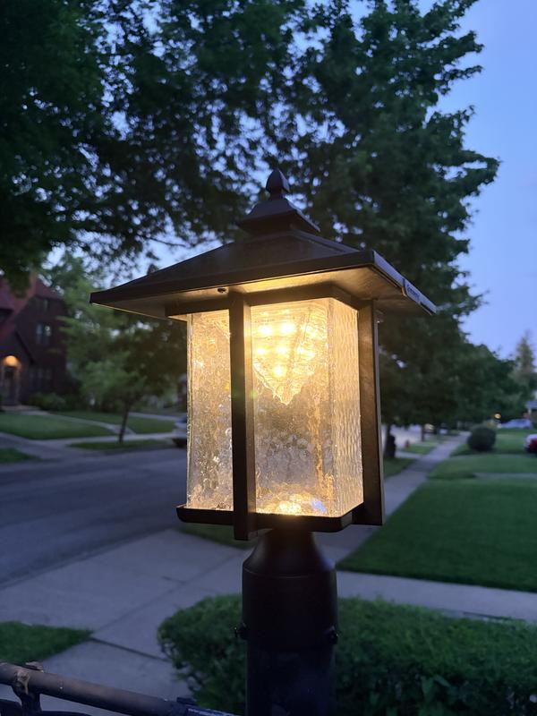 Gama Sonic Casita 15.25-in H Black Solar LED Post Light 58I50023 at ...