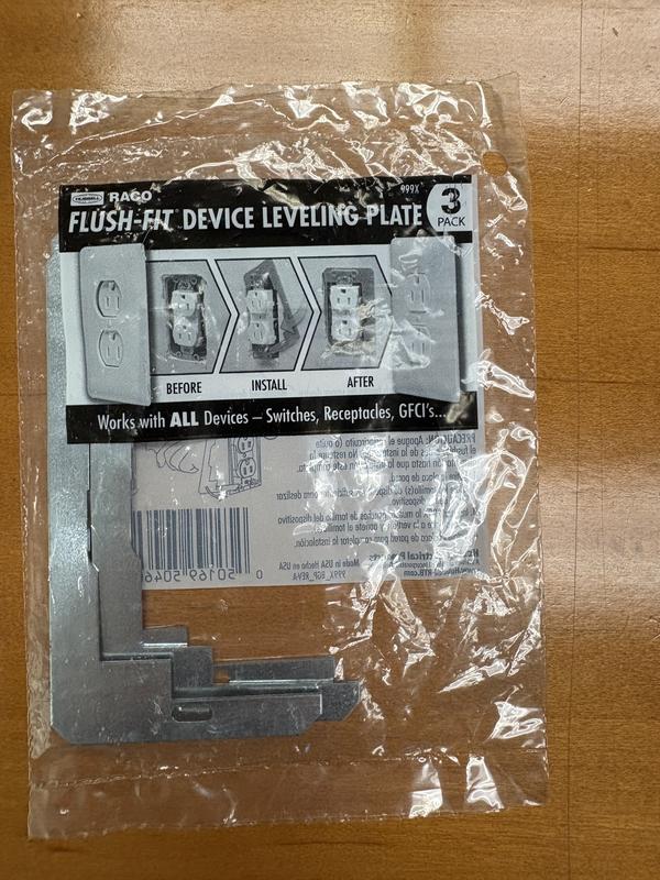 Hubbell RACO 3-Pack 4.4-in W x 0.25-in L Steel Wall Plate Spacer 999X ...