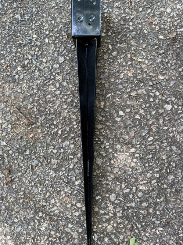 Simpson Strong-Tie E-Z Spike 34.88-in Powder Coating, Black Steel Post ...