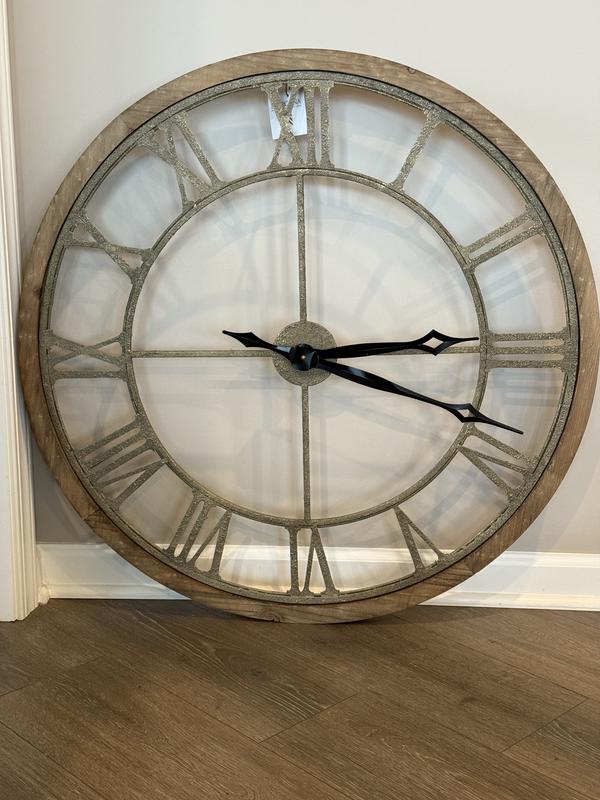 Mercana Analog Round Wall Farmhouse in the Clocks department at Lowes.com