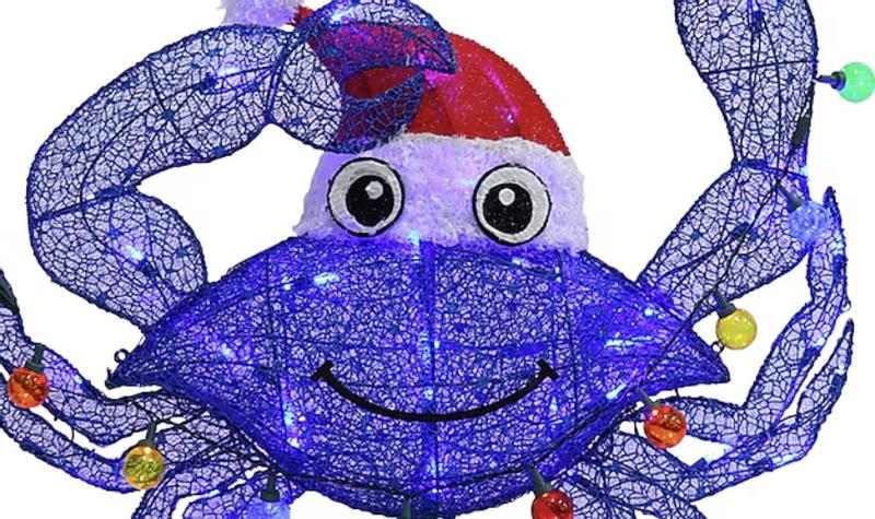 Holiday Living 3-ft LED Blue Crab Decoration W12L1065 at Lowes.com