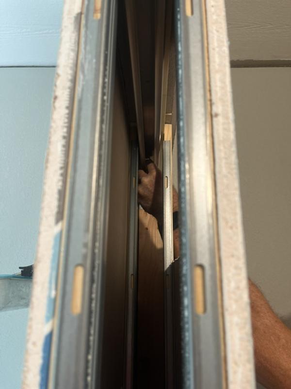 JUJUBON 56-in x 80-in Wood Pocket Door Frame with Paneled White ...