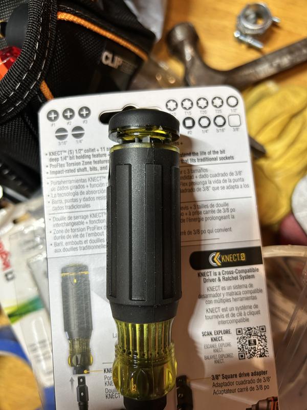 Klein Tools KNECT 16-in-1 Impact Rated Hybrid Screwdriver / Nut Driver ...