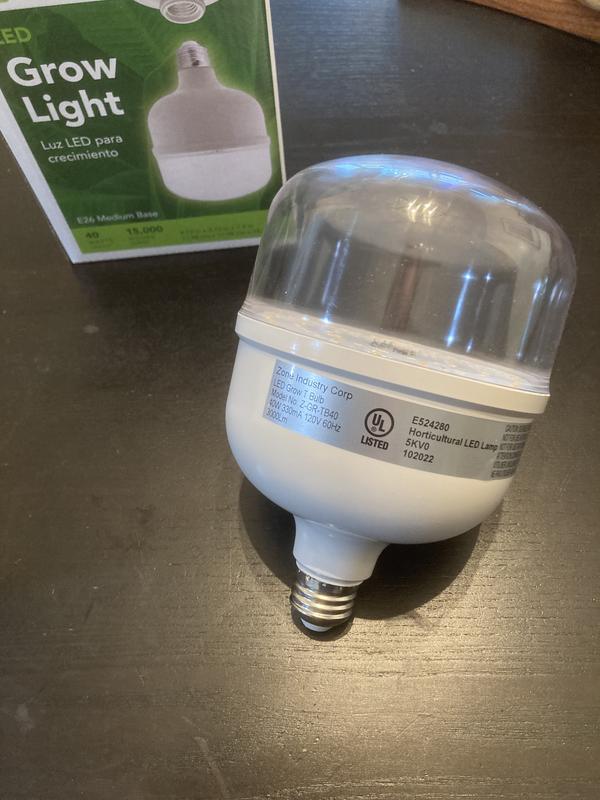 Utilitech Grow bulb 40-Watt EQ Full Spectrum Medium Base (e-26) LED ...