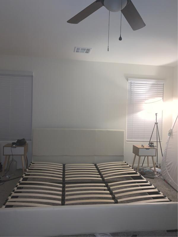 Camden Isle Twin Gray Platform Bed with Headboard in the Beds ...