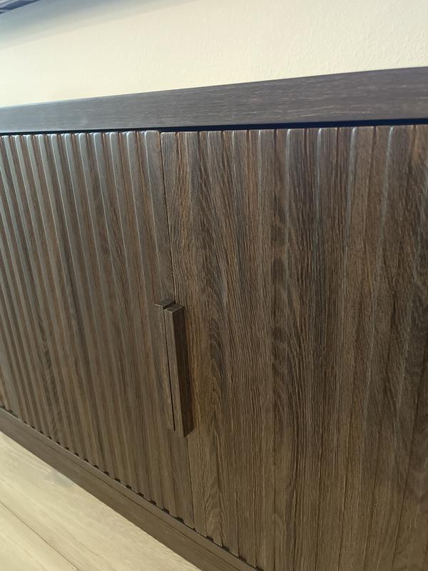 Hailey Home Mero Modern/Contemporary Satin Walnut 68-in W TV stand ...