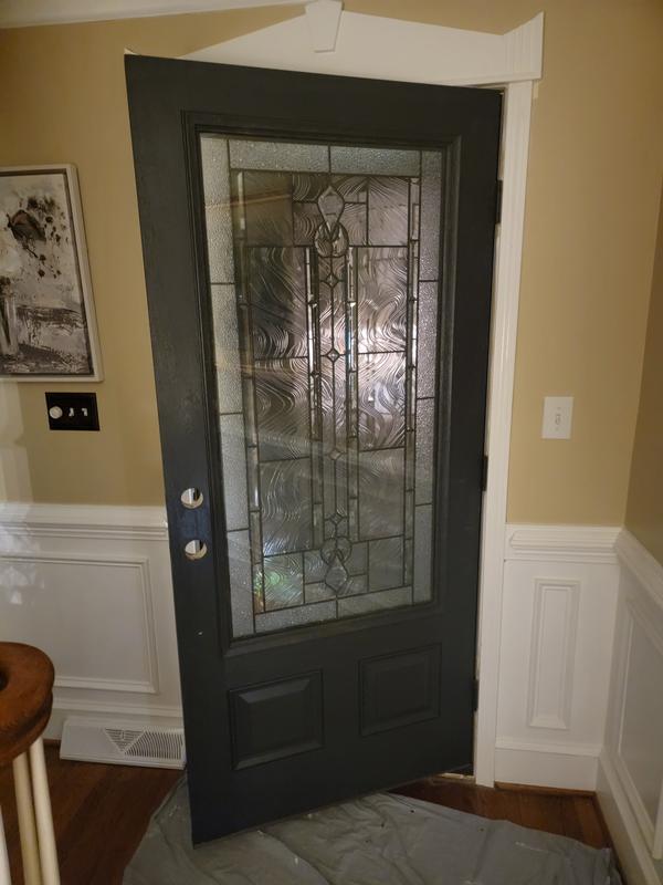 Therma-Tru Rainglass Entry Door 36-in x 80-in x 4-9/16-in Fiberglass ...