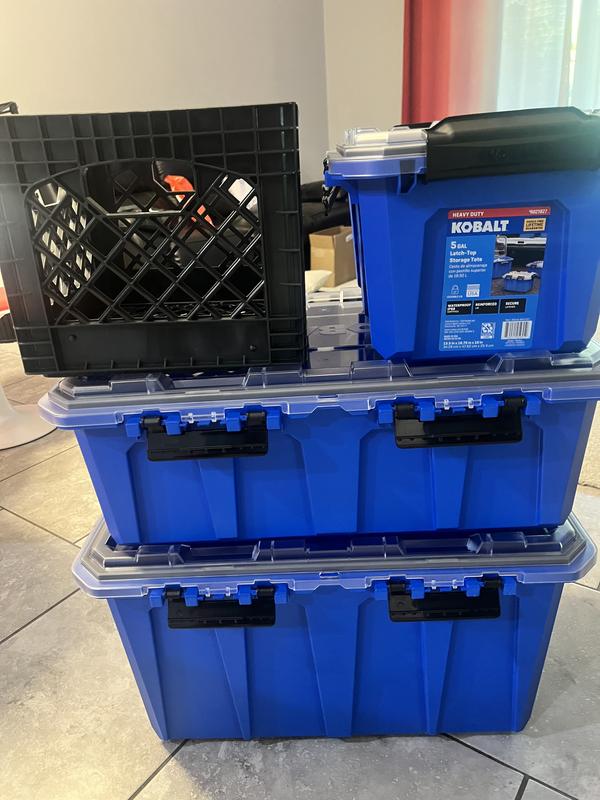 Kobalt Large 20 -Gallons ( 80 -Quarts ) blue Heavy Duty Stackable Tote ...