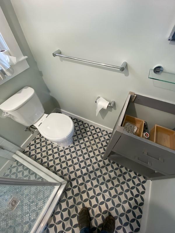 Artmore Tile Agave Poppy Blue 8-in x 8-in Matte Porcelain Encaustic ...