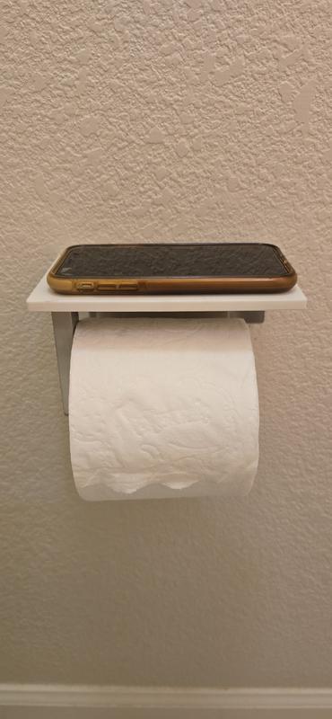 FURUISI Black Wall mount Single post Toilet Paper Holder 1 -Rolls in ...