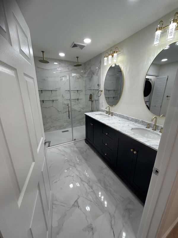 Satori Regent Statuario Abisso 24-in x 48-in Polished Porcelain Marble ...