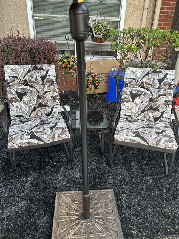 Style Selections 20-in x 21-in Adria Abstact Geo High back patio chair ...