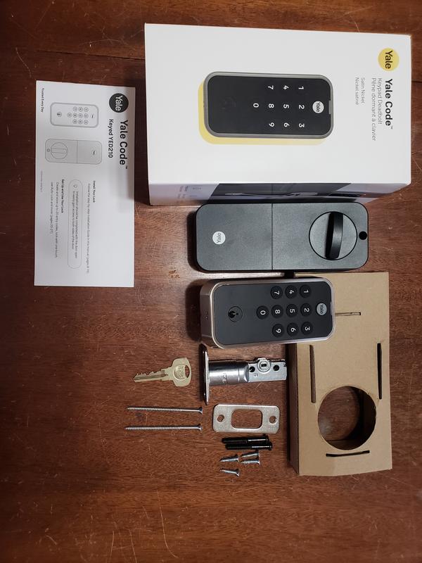 Yale Code Black Suede Electronic Deadbolt with Keypad YED210-NR-BSP at ...